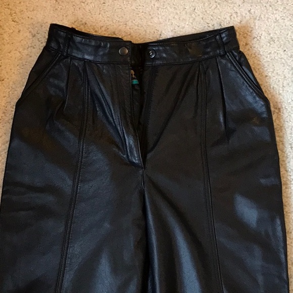Calliope | Pants & Jumpsuits | Vintage Black Leather Pants | Poshmark